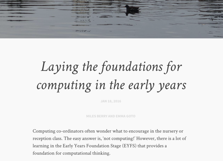 Early Years computing – teachictnt.org.uk