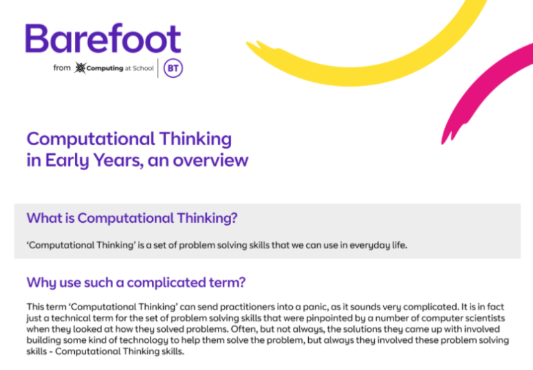 Early Years computing - teachictnt.org.uk